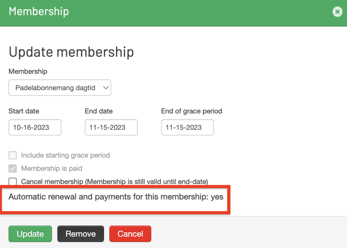 How to terminate memberships with automatic payment – MATCHi Venues